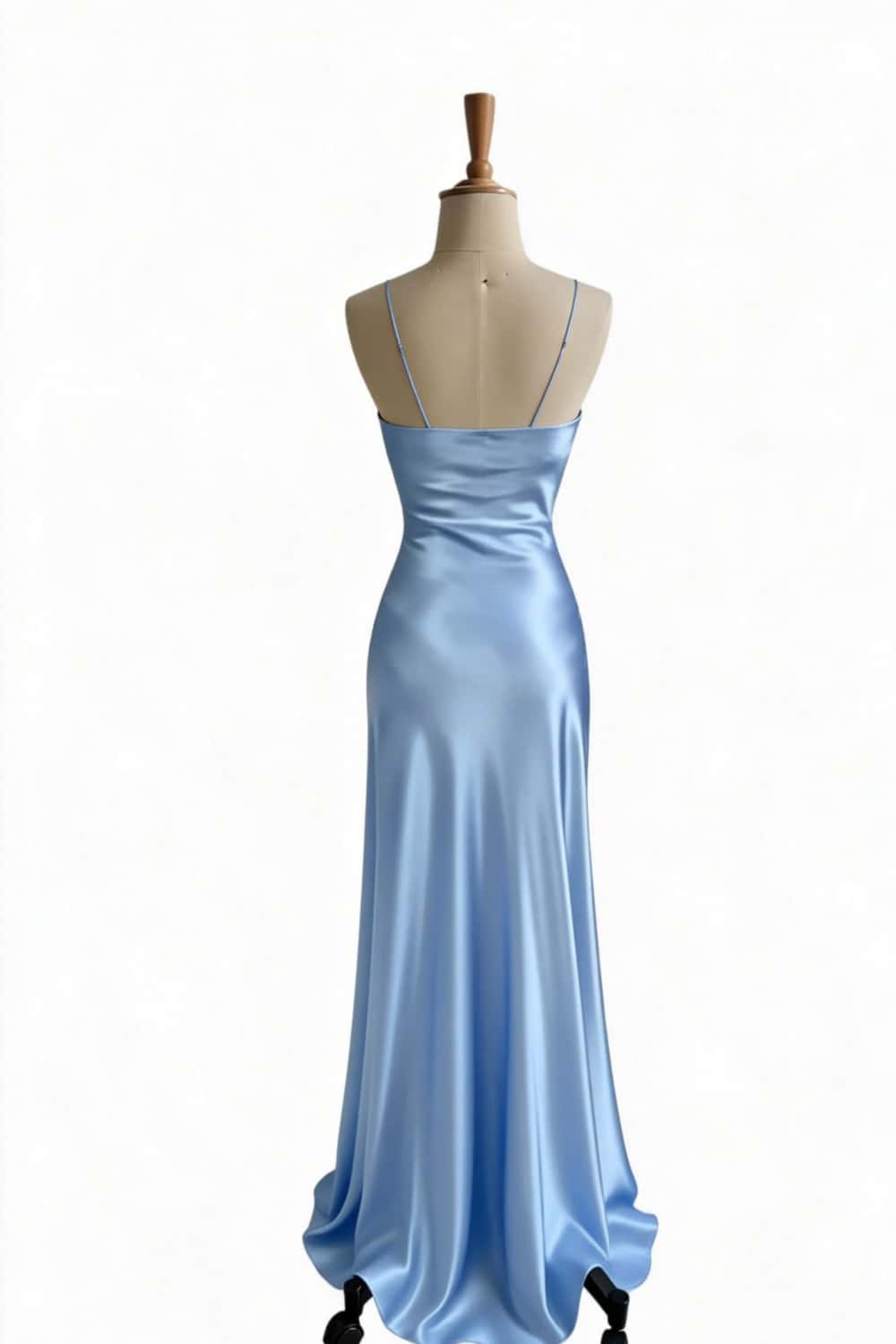 simple blue satin slit long formal dress $ 137 . 00 $ 137 . 00 on sale ...